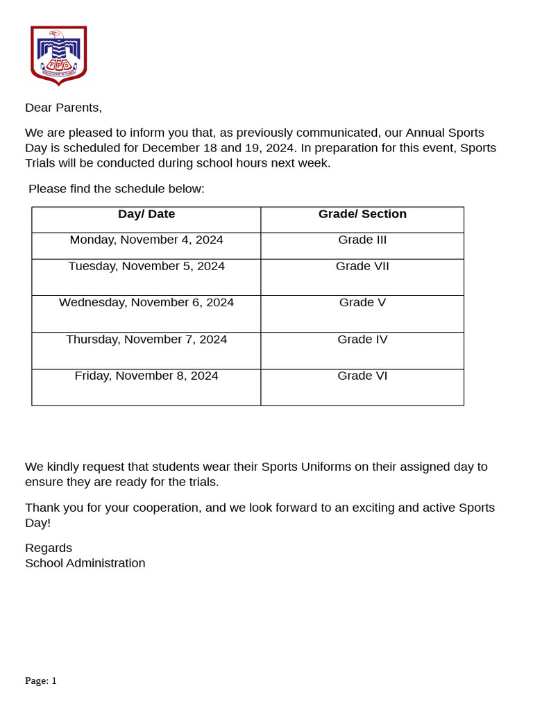 Day/ Date Grade/ Section | PDF