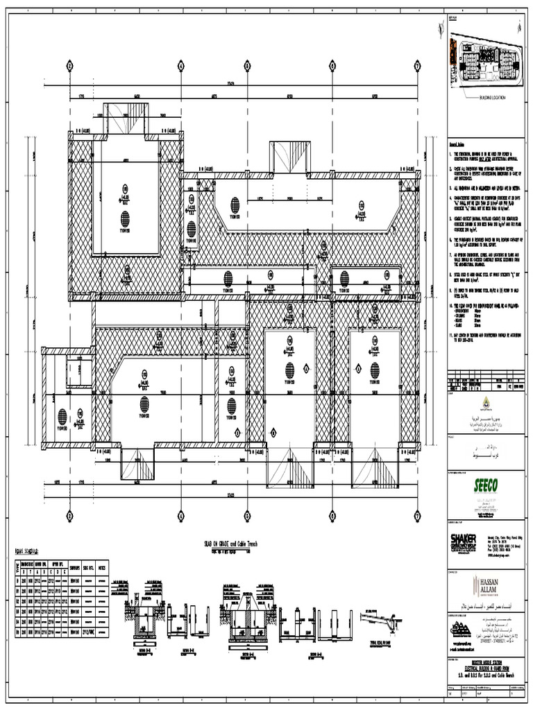 Electrical Building Trench and SOG Shop Drawing & BBS | PDF