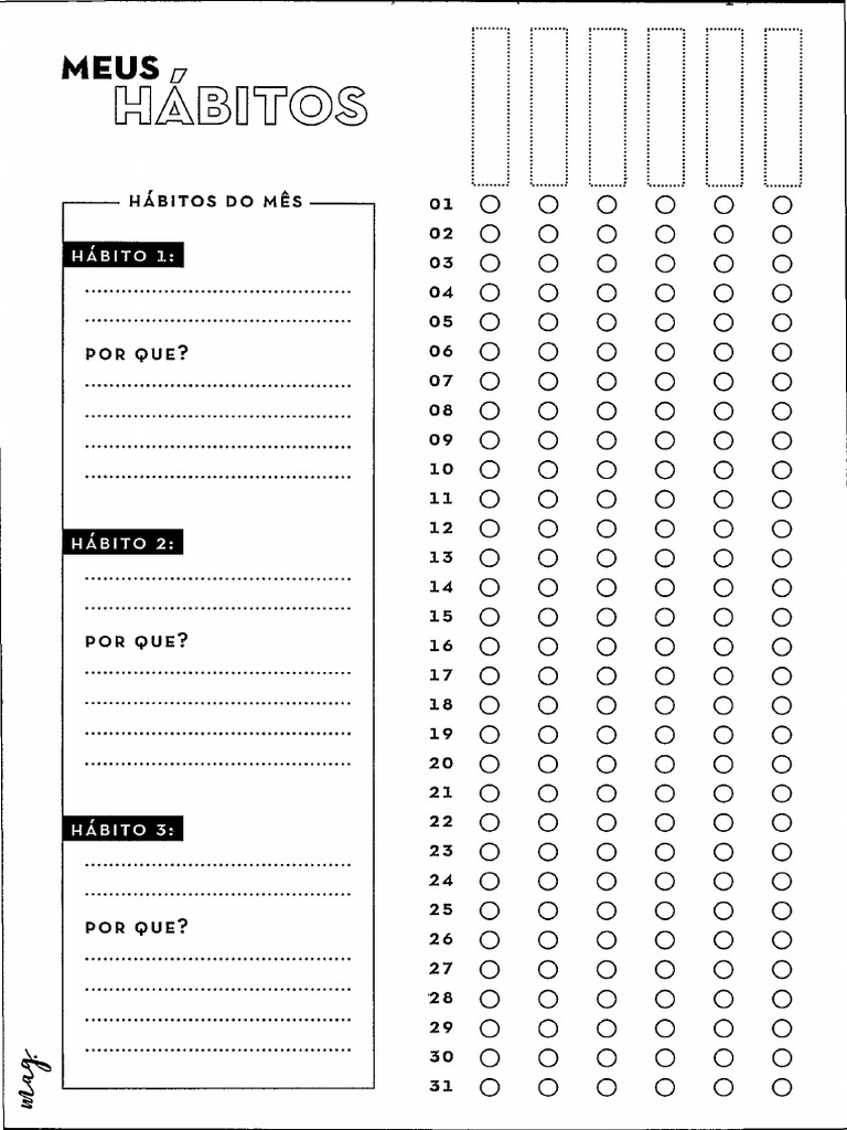 Checklist Mês | PDF