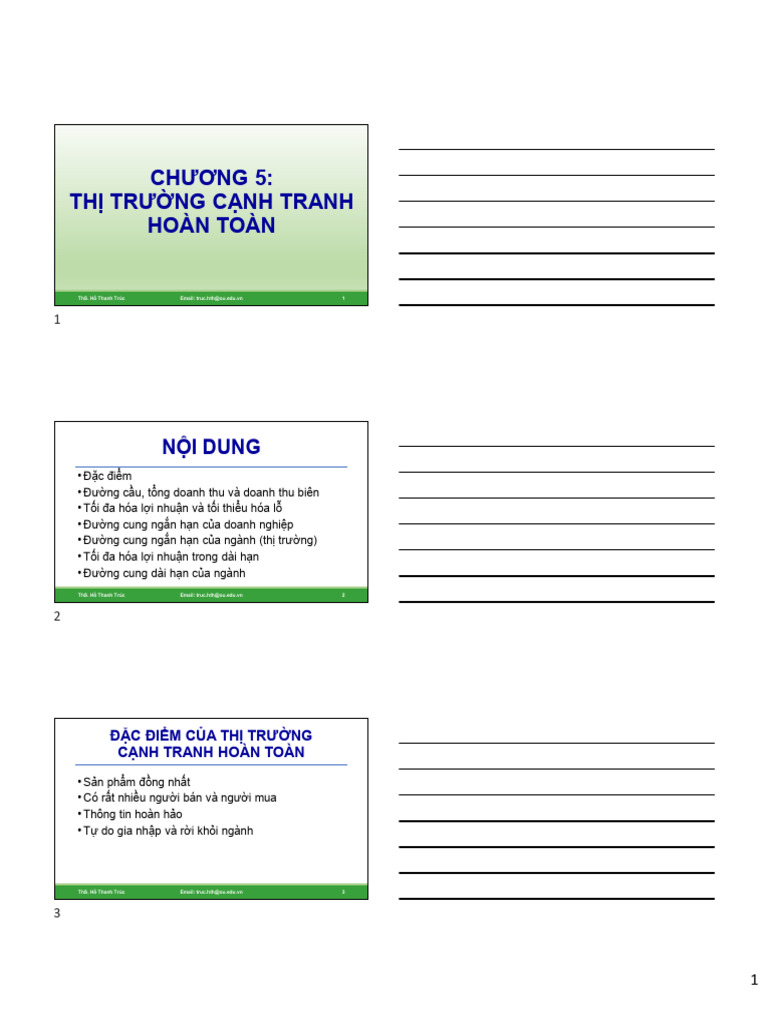 Chuong 5 - Thi Truong Canh Tranh Hoan Toan - Cap Nhat | PDF