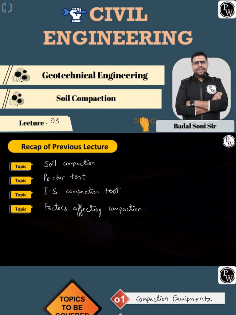 Soil Compaction 03 - Class Notes (By Badal Sir) | PDF