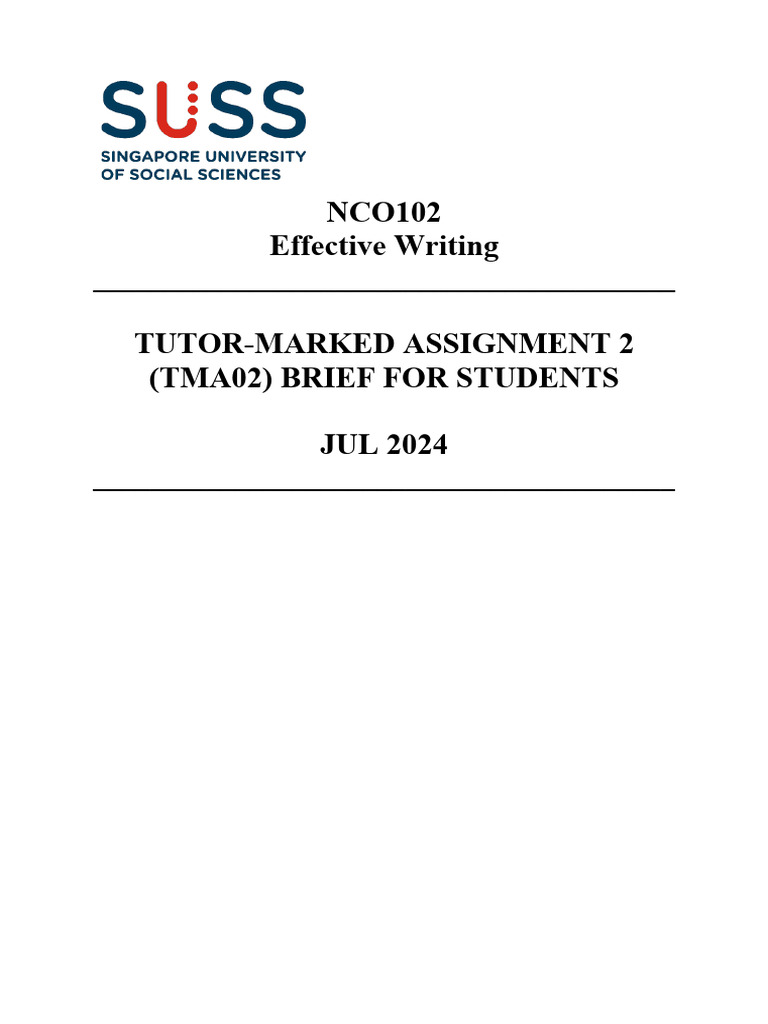 NCO102 TMA02 Booklet For STUDENTS | PDF | Plagiarism | Grammar