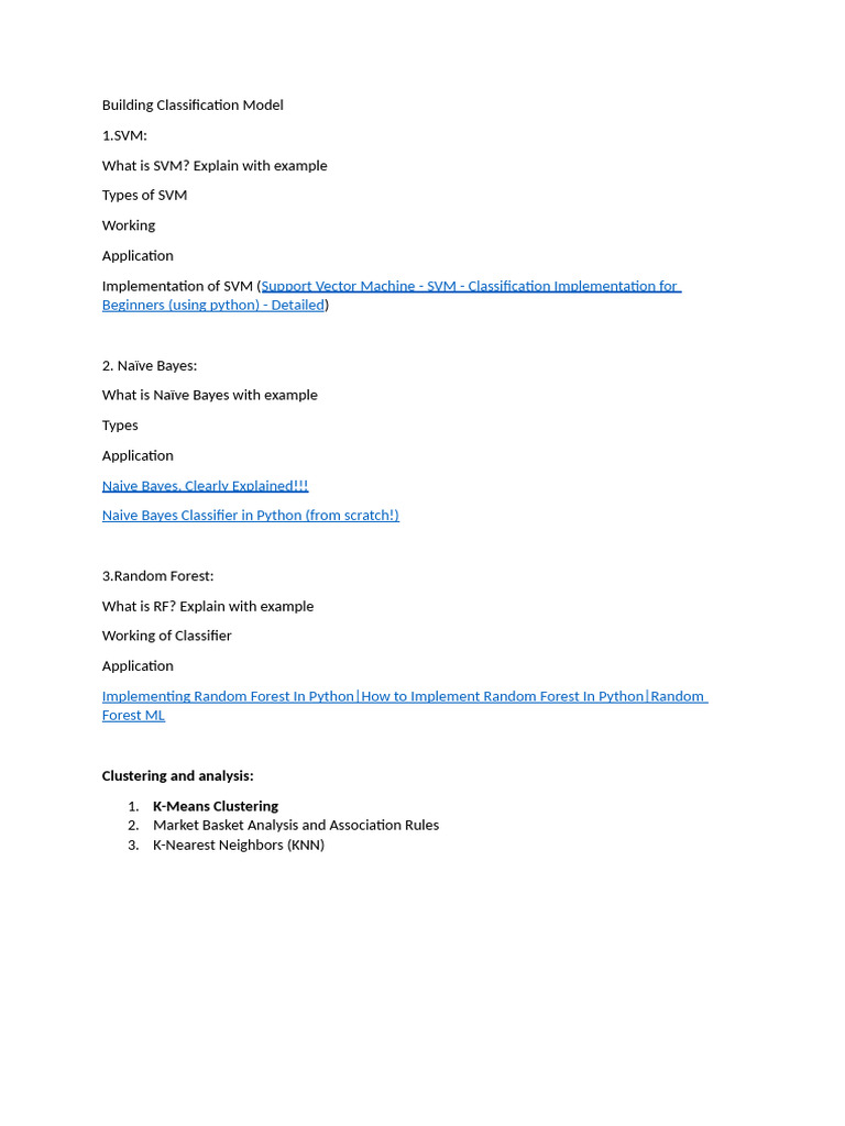 Building Classification Model | PDF