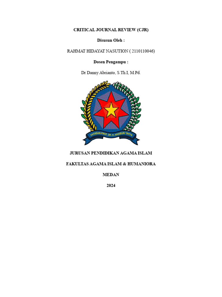 CJR Rahmat Hidayat NST | PDF