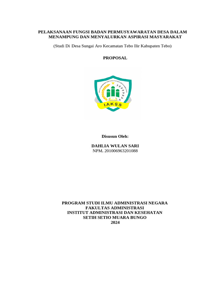 Proposal Sempro Fixs Wulan Bismillah | PDF