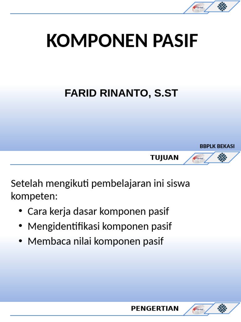 Komponen Pasif | PDF | Metode & Bahan Ajar | Sains & Matematika