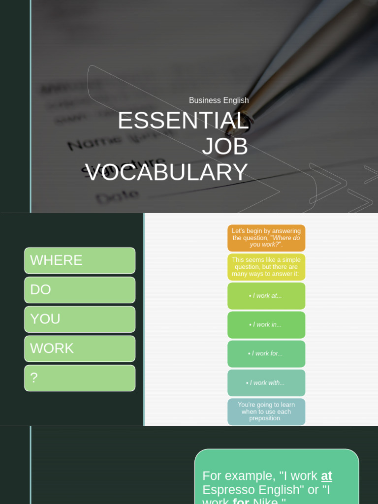 Essential Job Vocabulary - Pay & Benefits | PDF | Salary | Employee ...