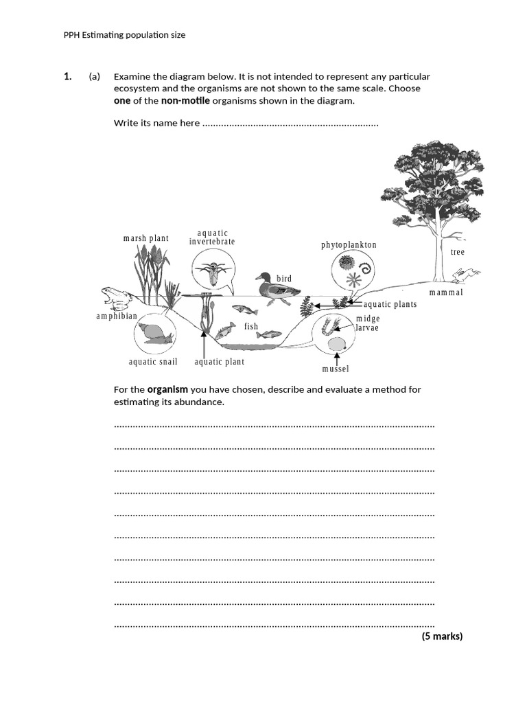 Estimating Population Size Methods | PDF | Ecology