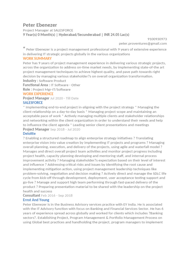 Peter Ebenezer | PDF | Project Management | Share Point