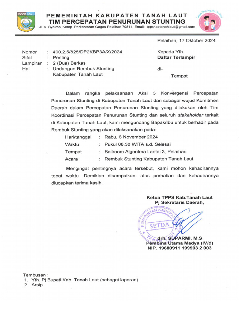 1 Undangan Rembuk Stunting - Reward Posyandu | PDF | Kesehatan Holistik ...