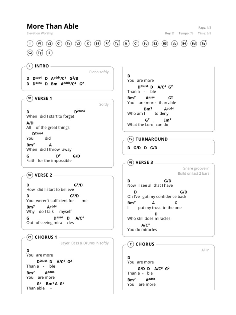 Chord Chart | PDF | Musical Forms | Songs