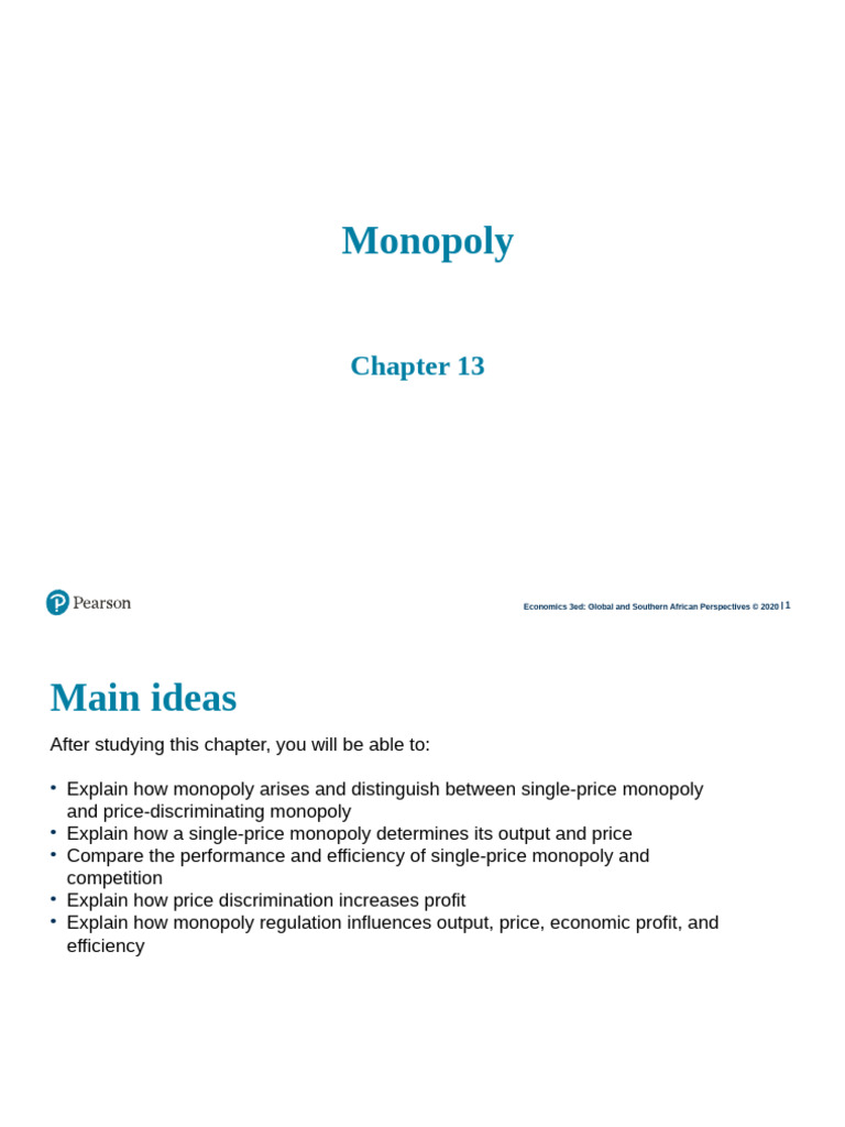 Chapter 13 - Parkin - PowerPoint | PDF | Monopoly | Profit (Economics)