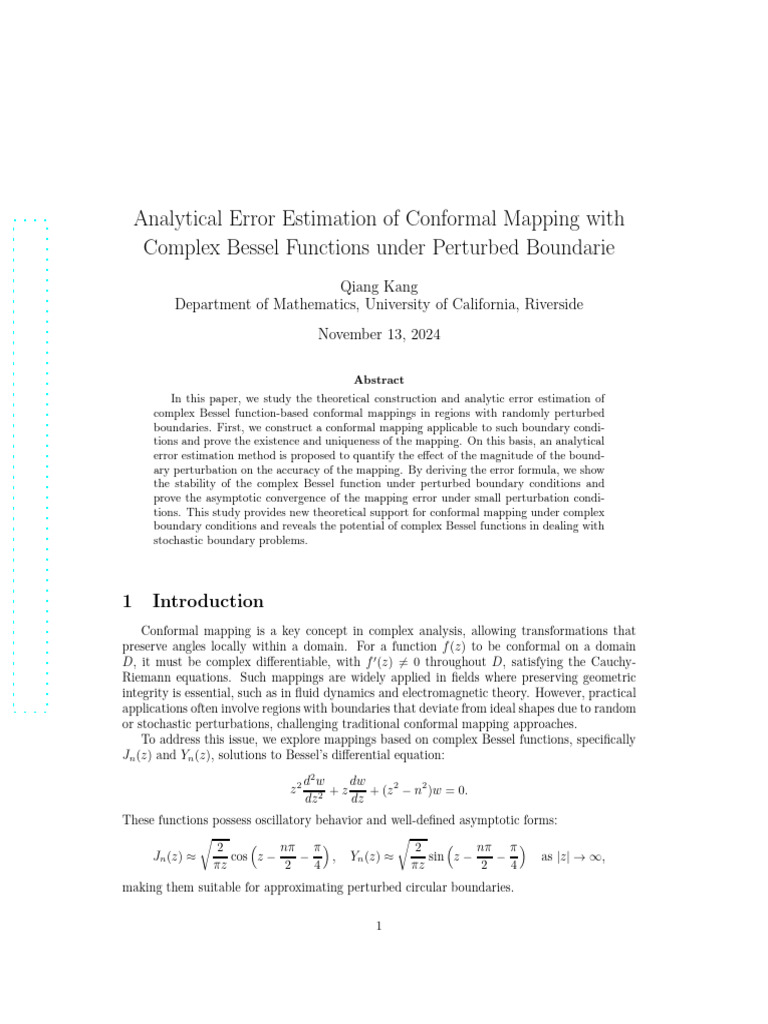 2411.07755v1 | PDF | Holomorphic Function | Function (Mathematics)