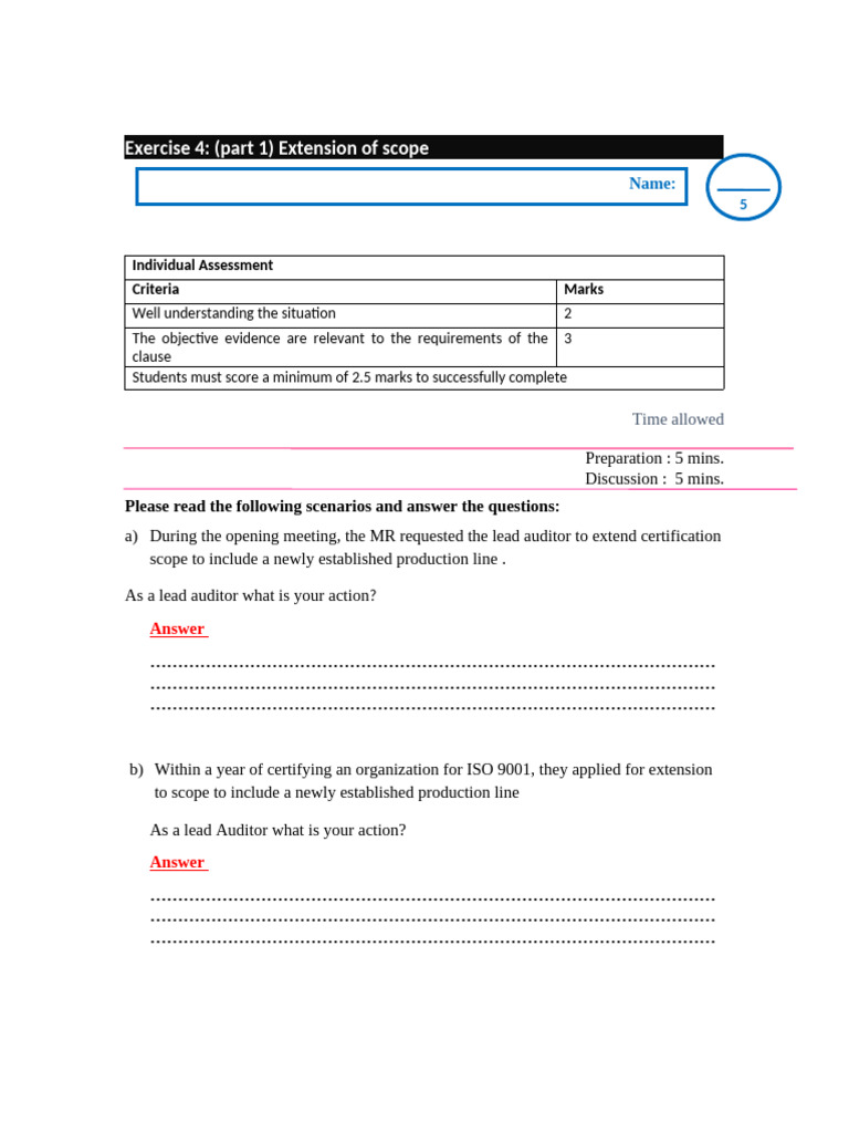 Exercise 4 | PDF | Audit
