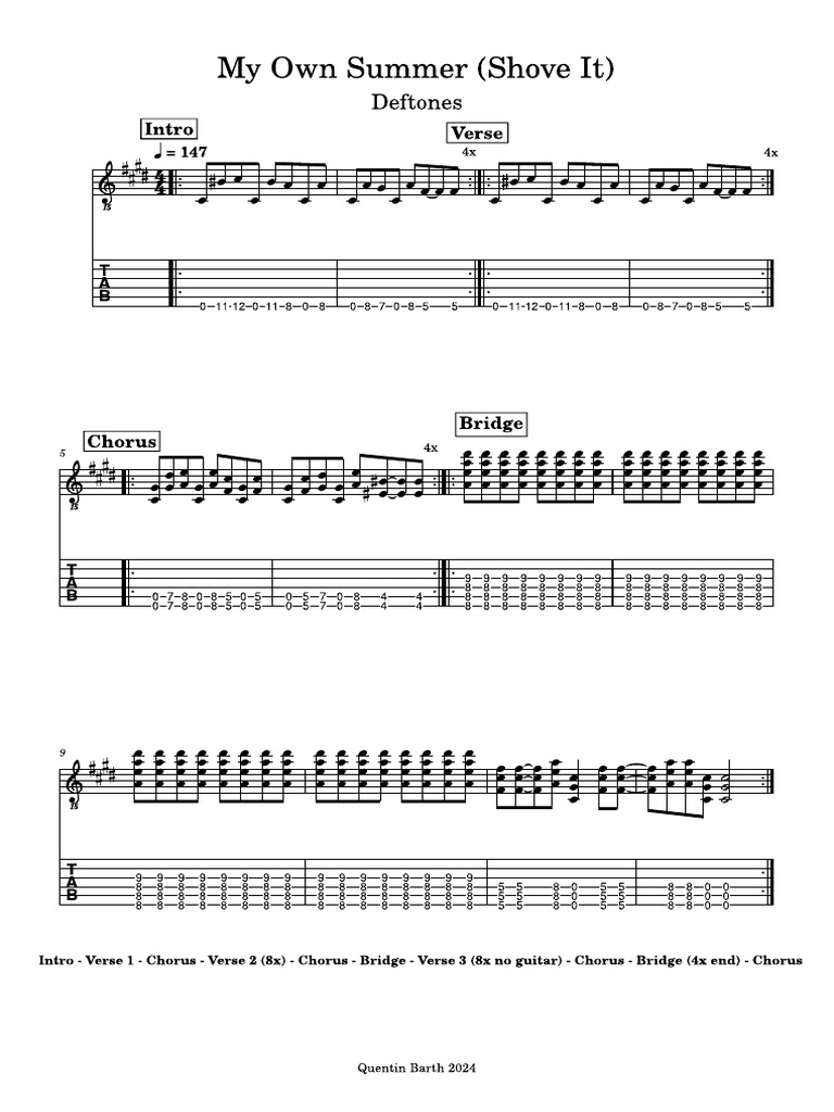 My Own Summer (Shove It) | PDF