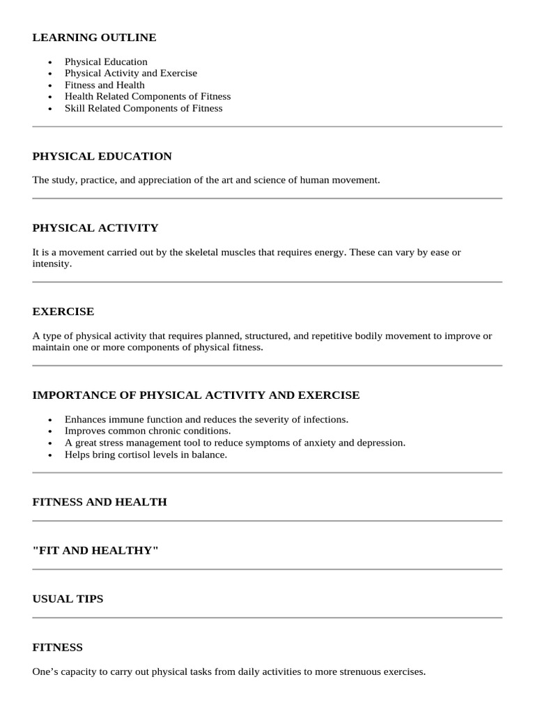 PATHFIT1 Reviewer MIDTERM | PDF | Physical Fitness | Endurance