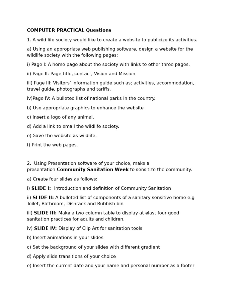 COMPUTER PRACTICAL Questions | PDF | Databases | Academy Awards