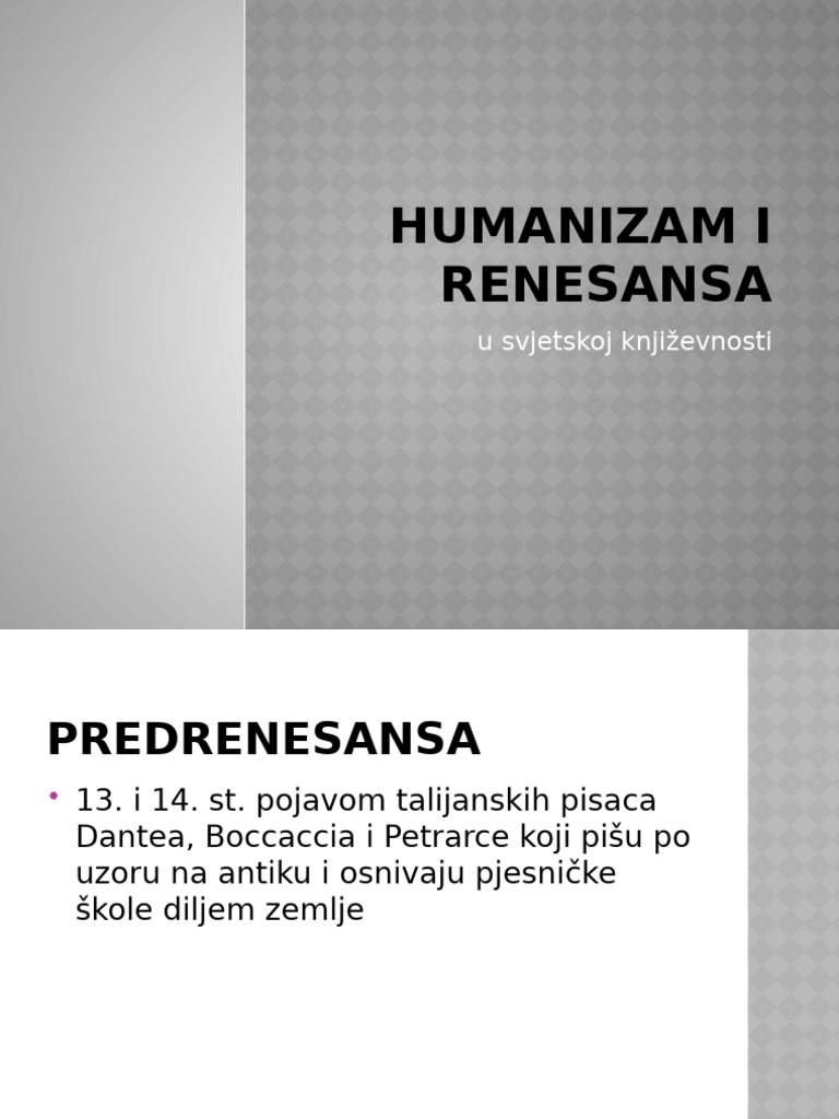 Humanizam I Renesansa | PDF