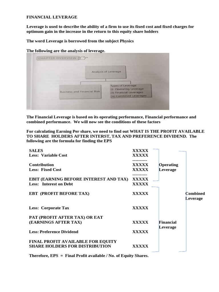 Fm Fin Decision Leverage (1) | PDF | Leverage (Finance) | Dividend