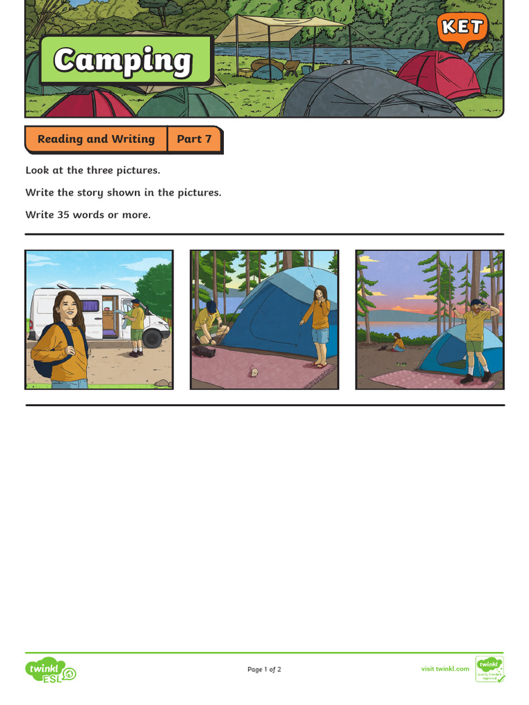 Camping Write A Story | PDF