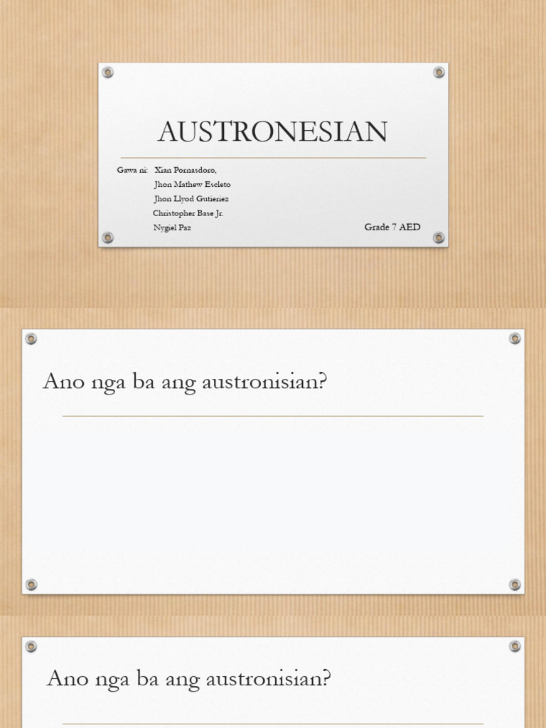 Austronesian | PDF
