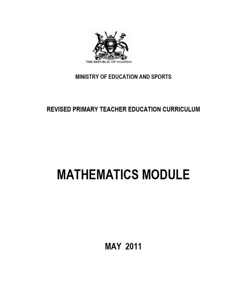 Maths Module 1 - 21 MOES New 1 | PDF | Learning | Mathematics