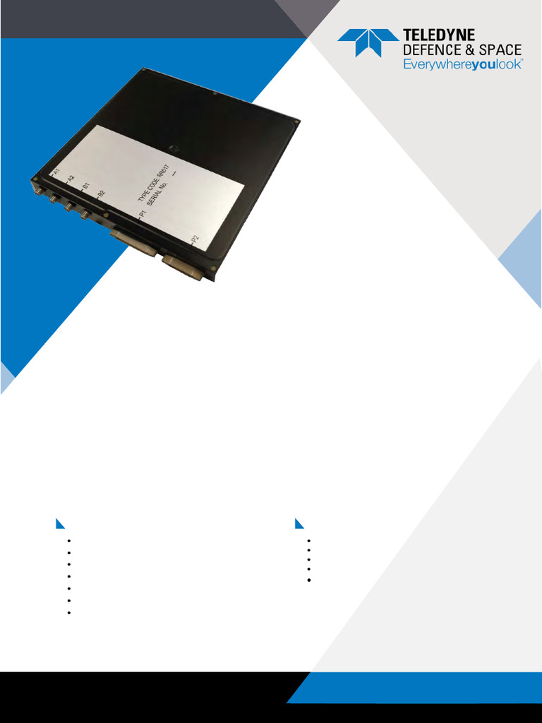 RR017 - 2-18 GHZ Radar Warning Receiver | PDF | Usb | Radar