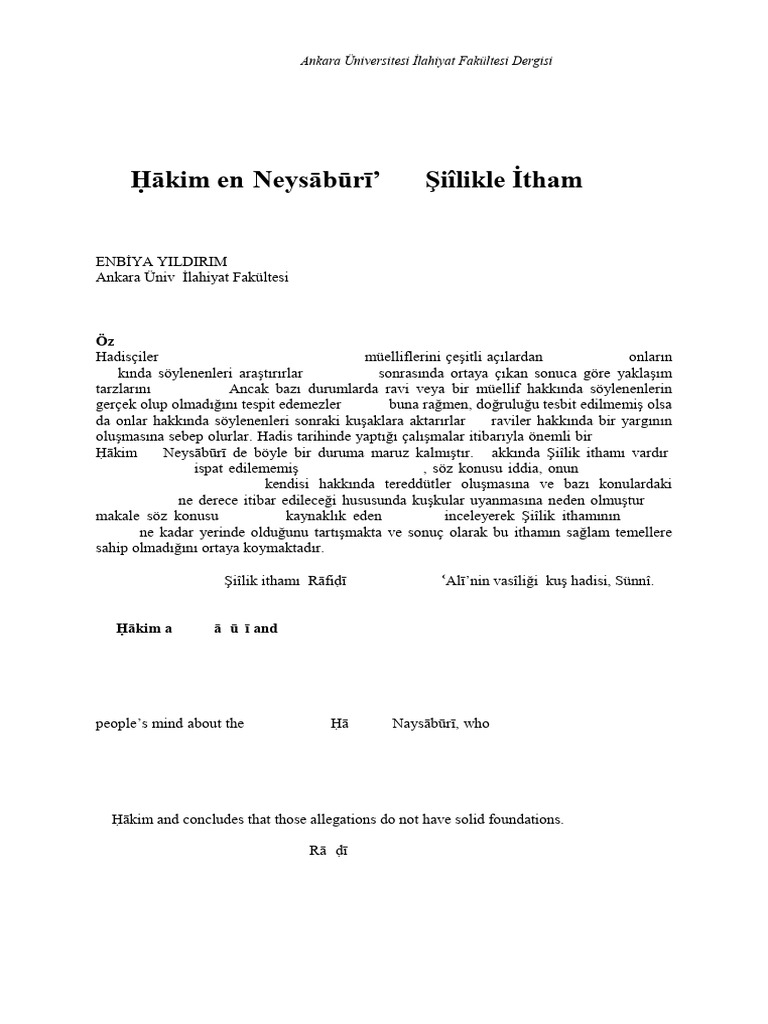 Enbiya Yıldırım | PDF