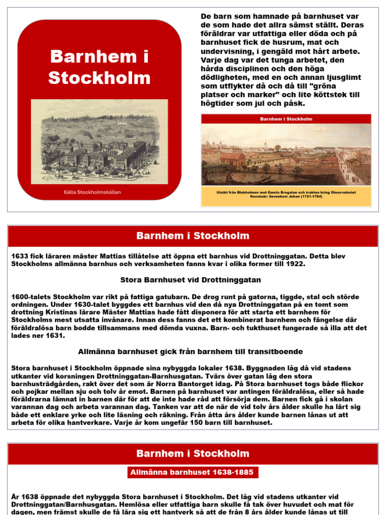 Barnhem I Stockholm | PDF