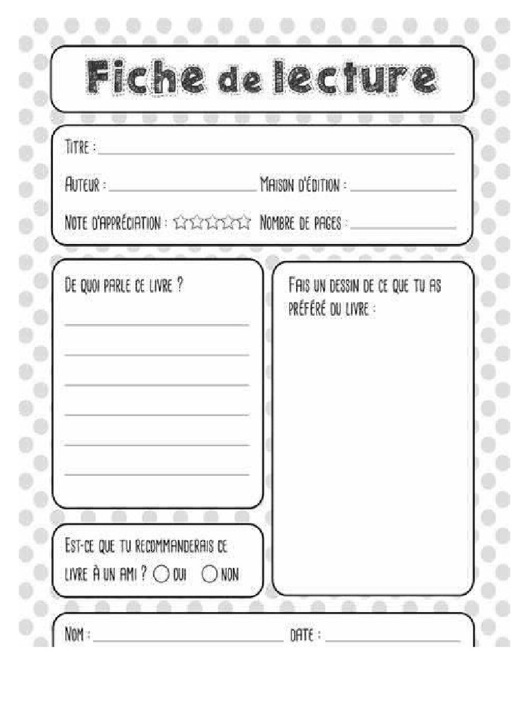 Fiche de Lecture Exemple | PDF