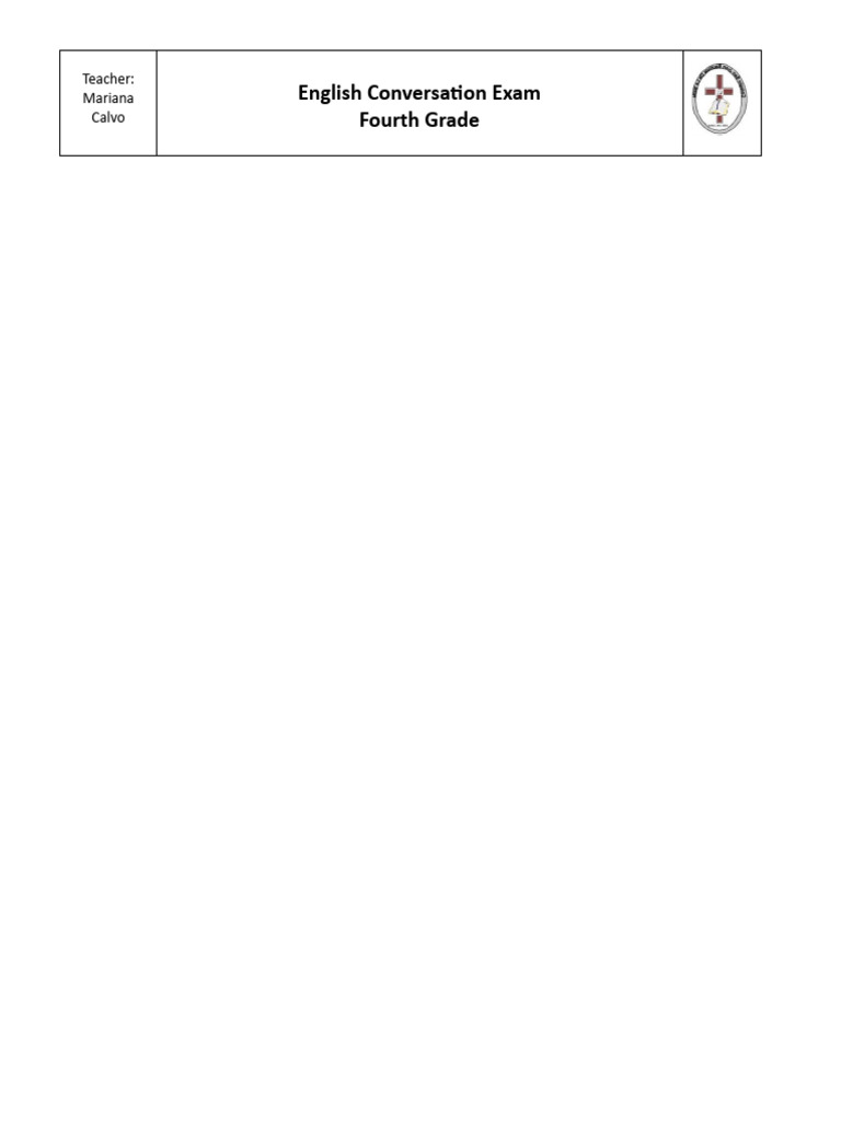 English Fourth Grade | PDF