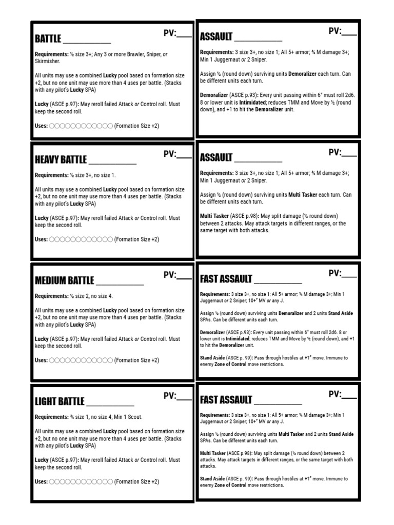 Alpha Strike Unit Abilities Overview | PDF | Reconnaissance | Sniper