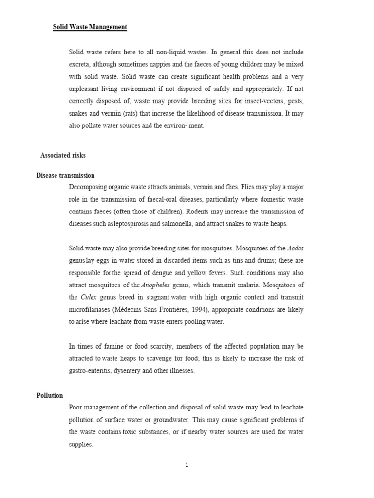 Waste Management Notes | PDF | Waste | Waste Management