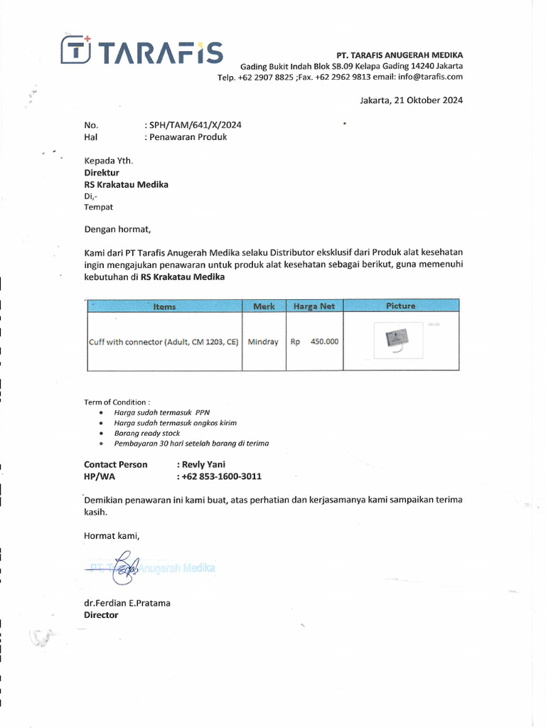 SPH Tarafis Manset Mindray | PDF