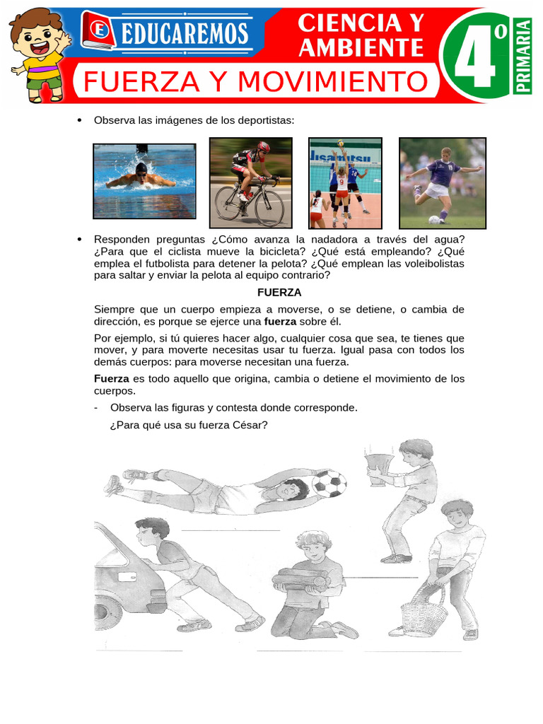 Fuerza y Movimiento para Niños de Primaria | PDF | Fuerza