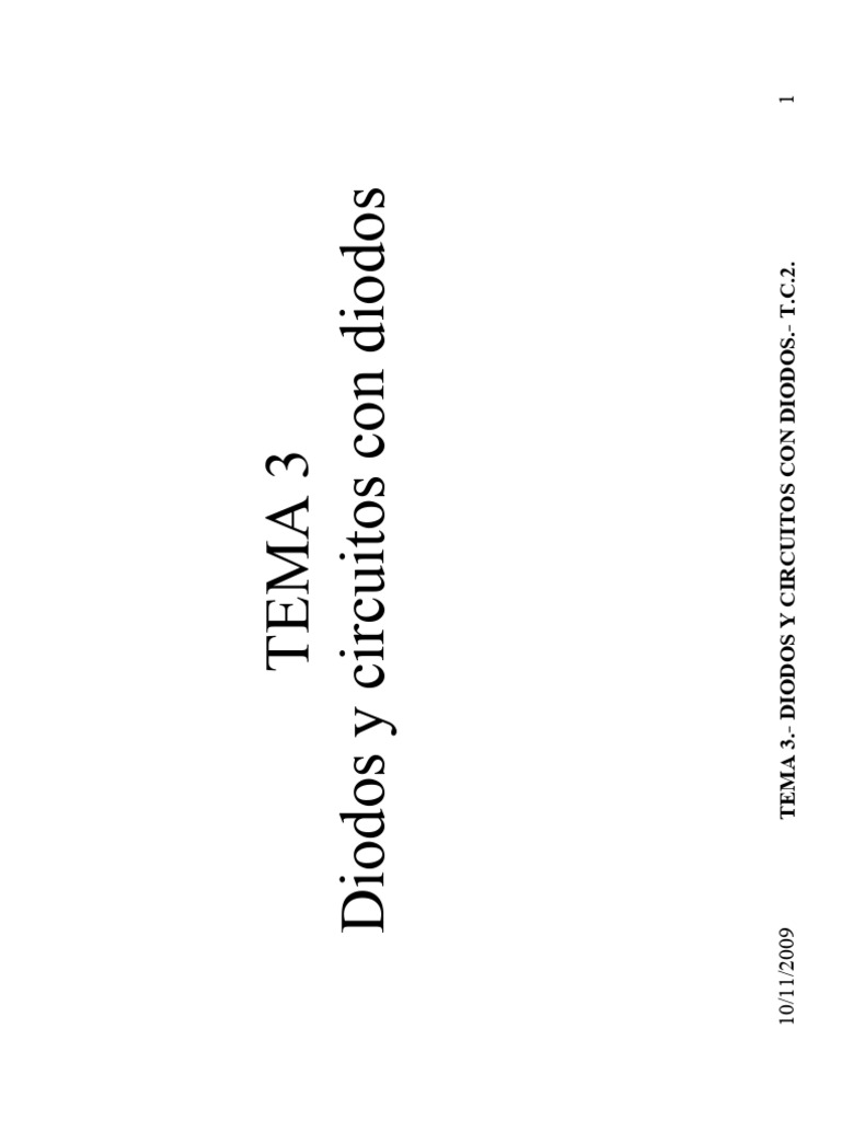 Tema 3 | PDF | Rectificador | Diodo