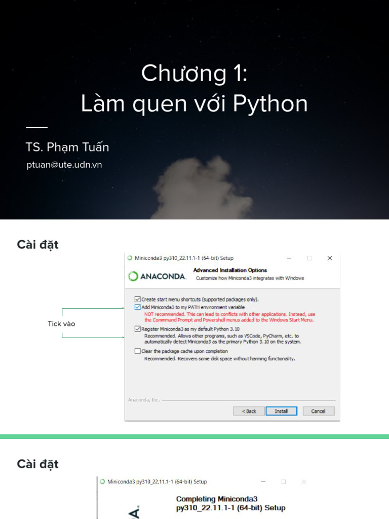 Tuần 1 - Cài đặt python | PDF