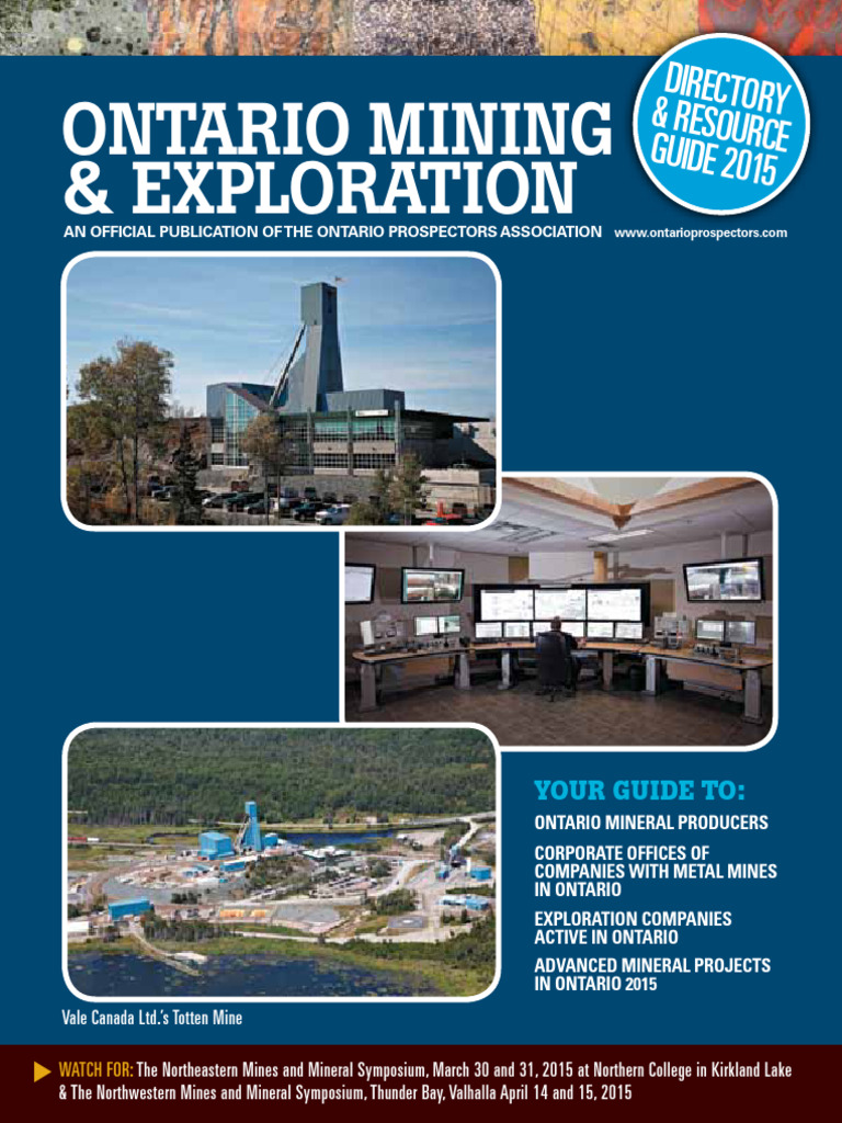Ontario Mining & Exploration Guide 2015 | PDF | Mining | Ontario