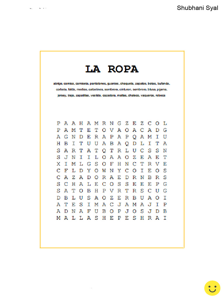 Ropa Ejercicios 1 | PDF | Ropa | Pantalones