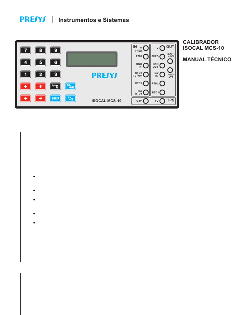 Manual MCS-10 EM0007-08 | PDF | Metrologia