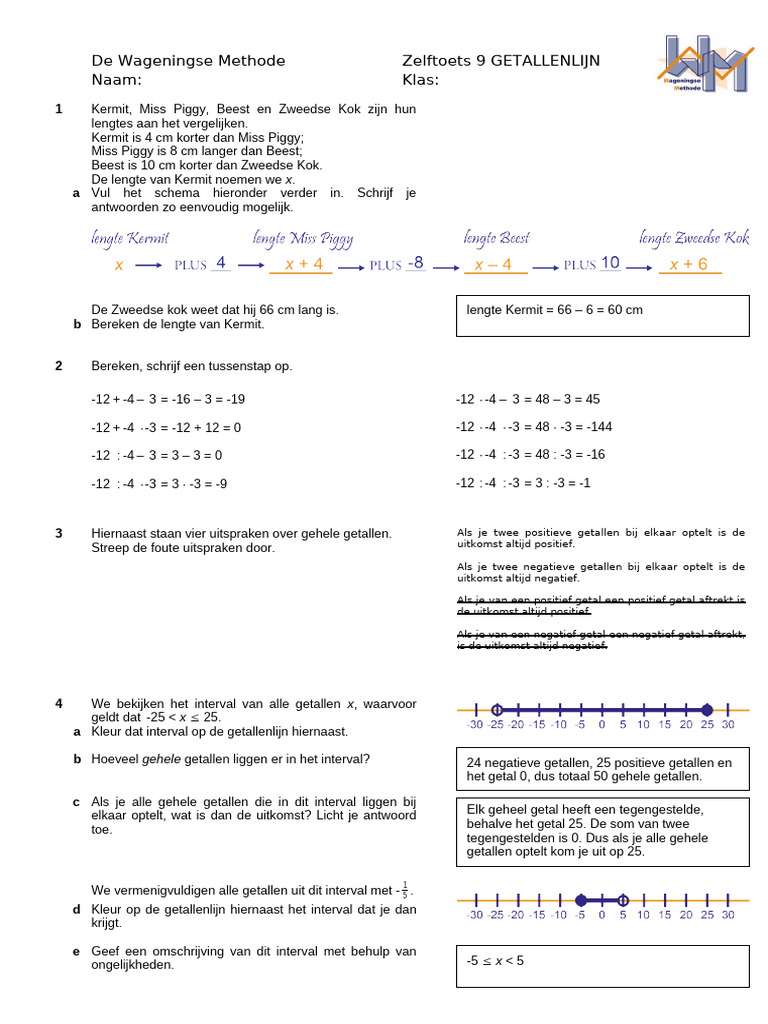 1HV - H9 - Uitwerkingen Zelftoets | PDF