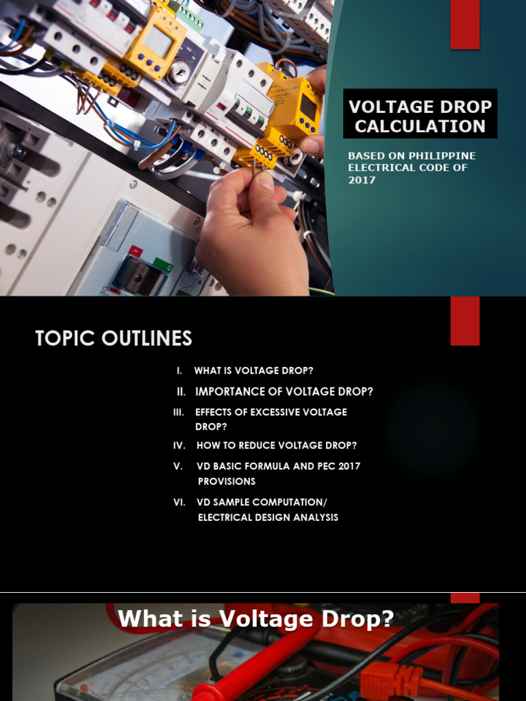 Voltage-Drop Calculation | PDF | Electrical Resistance And Conductance | Alternating Current