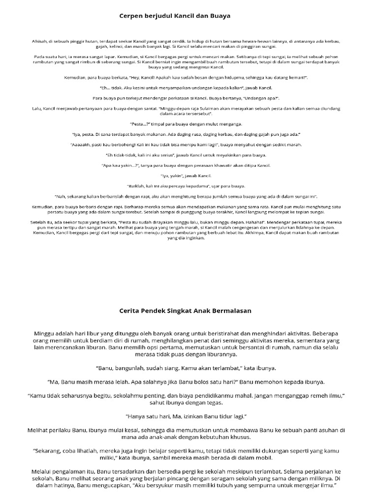 Contoh Text Narrative | PDF