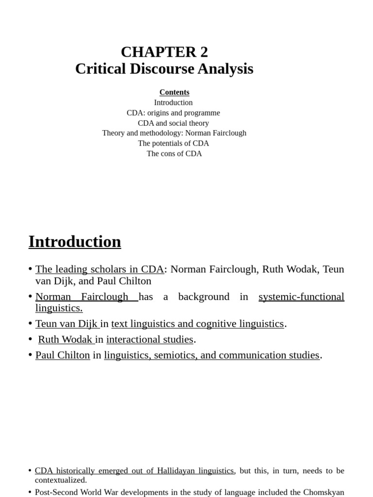 Chapter 2 CDA | PDF | Discourse | Liberal Arts Education Chapter 2 CDA | PDF | Discourse | Liberal Arts Education