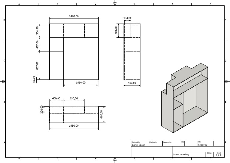 Trunk Drawing | PDF