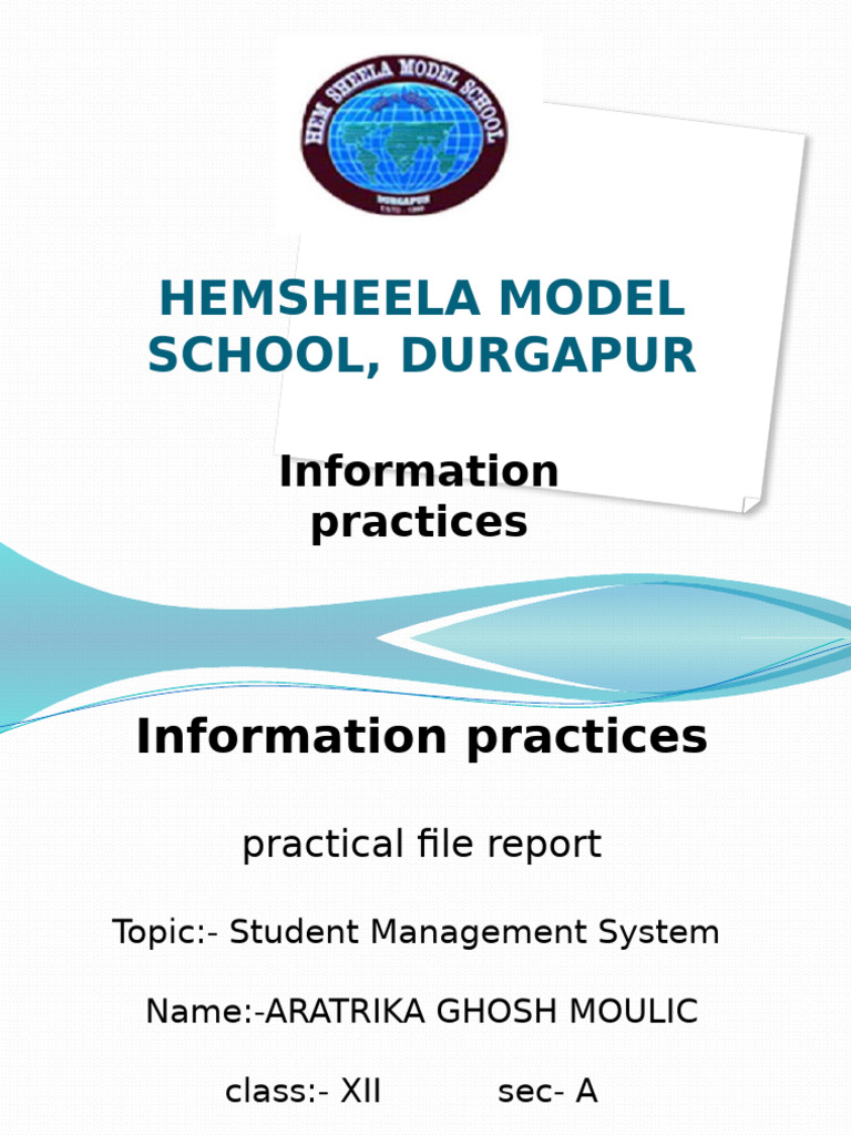 Hemsheela Model School, Durgapur | PDF