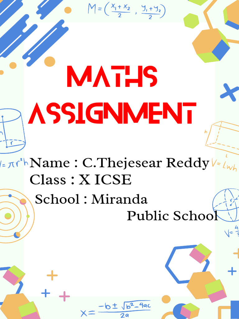 Blue Yellow Geometric Abstract Math Page Border (1) | PDF