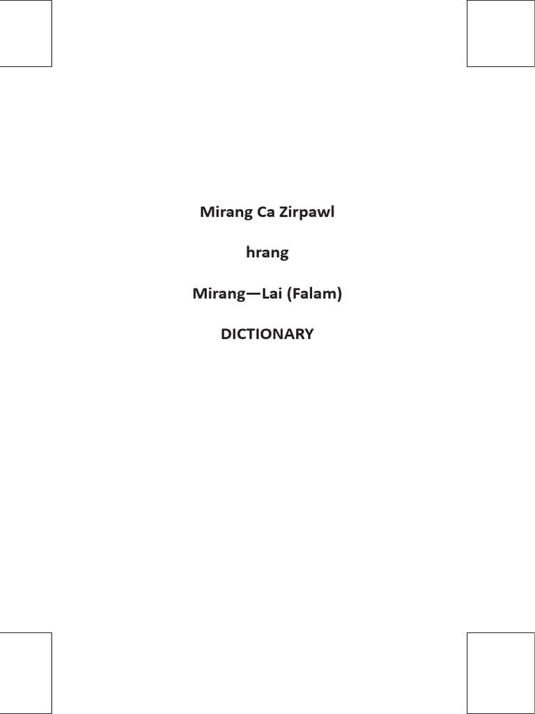 00 Preface Falam Grammar Guide | PDF | Language Mechanics | Grammar