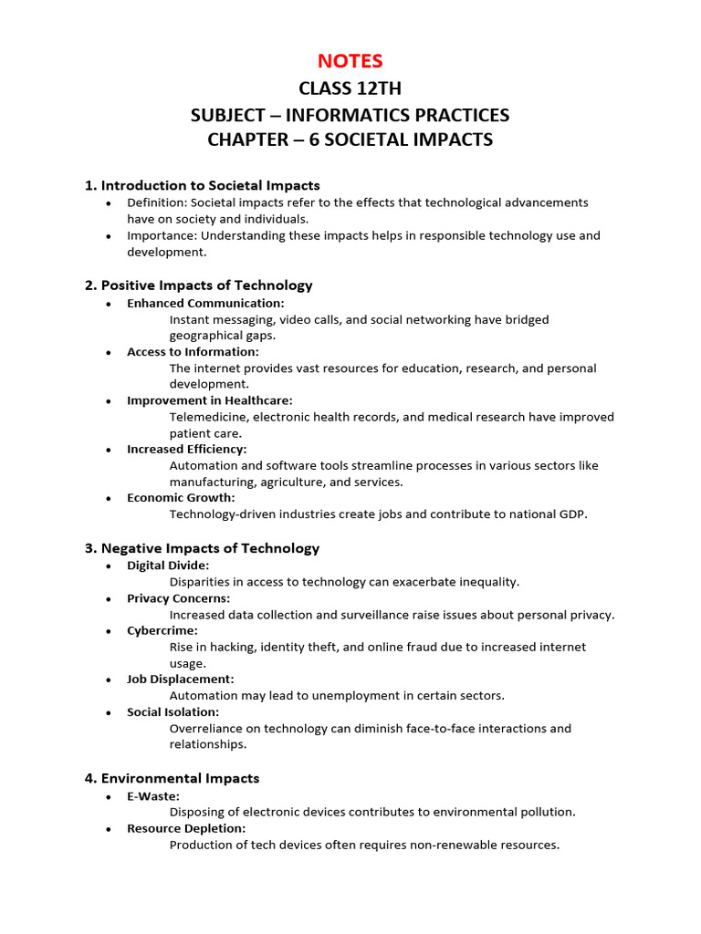 Class 12 Notes Informatics Practices Chap 6 (2024-25) | PDF | Teachers ...