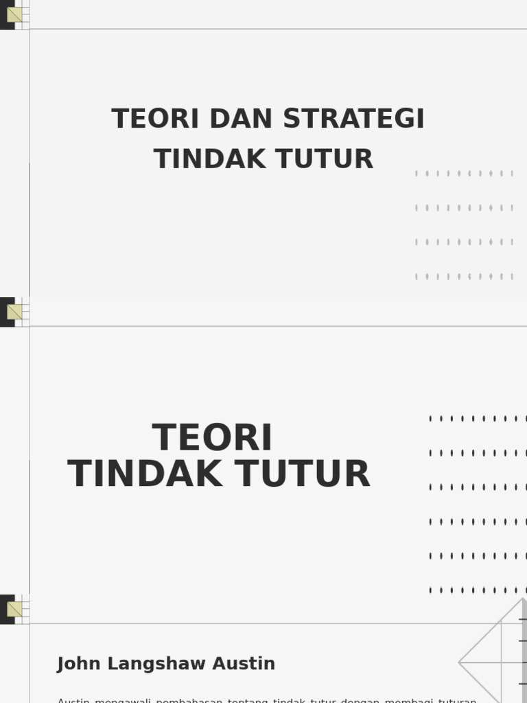 Teori Tindak Tutur Perspektif Austin, Searle, Dan Grice | PDF